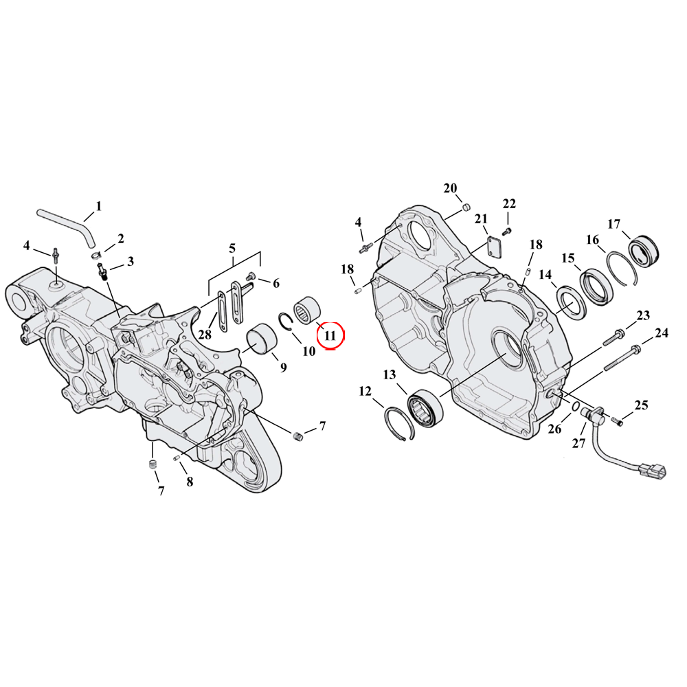 Reservdelar Vevhus Sprängskiss till 04-22 Harley Sportster